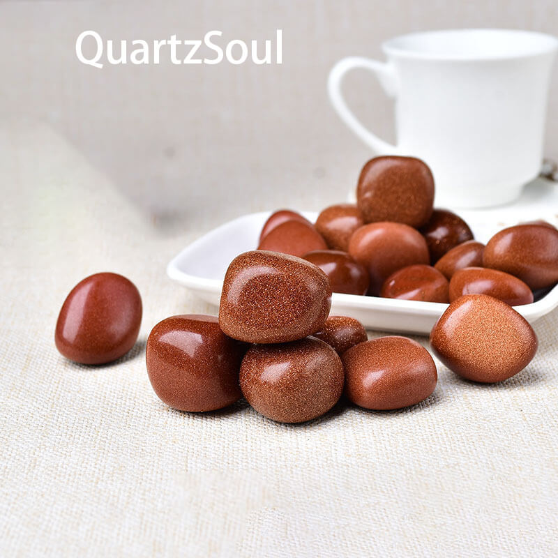 Gold Sandstone Tumbled Crystals | Sparkling Healing Stones for Energy ...